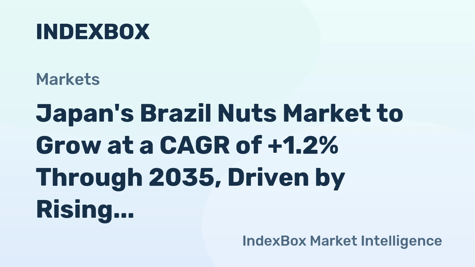 Japan's Brazil Nuts Market to Grow at a CAGR of +1.2% Through 2035, Driven by Rising Demand