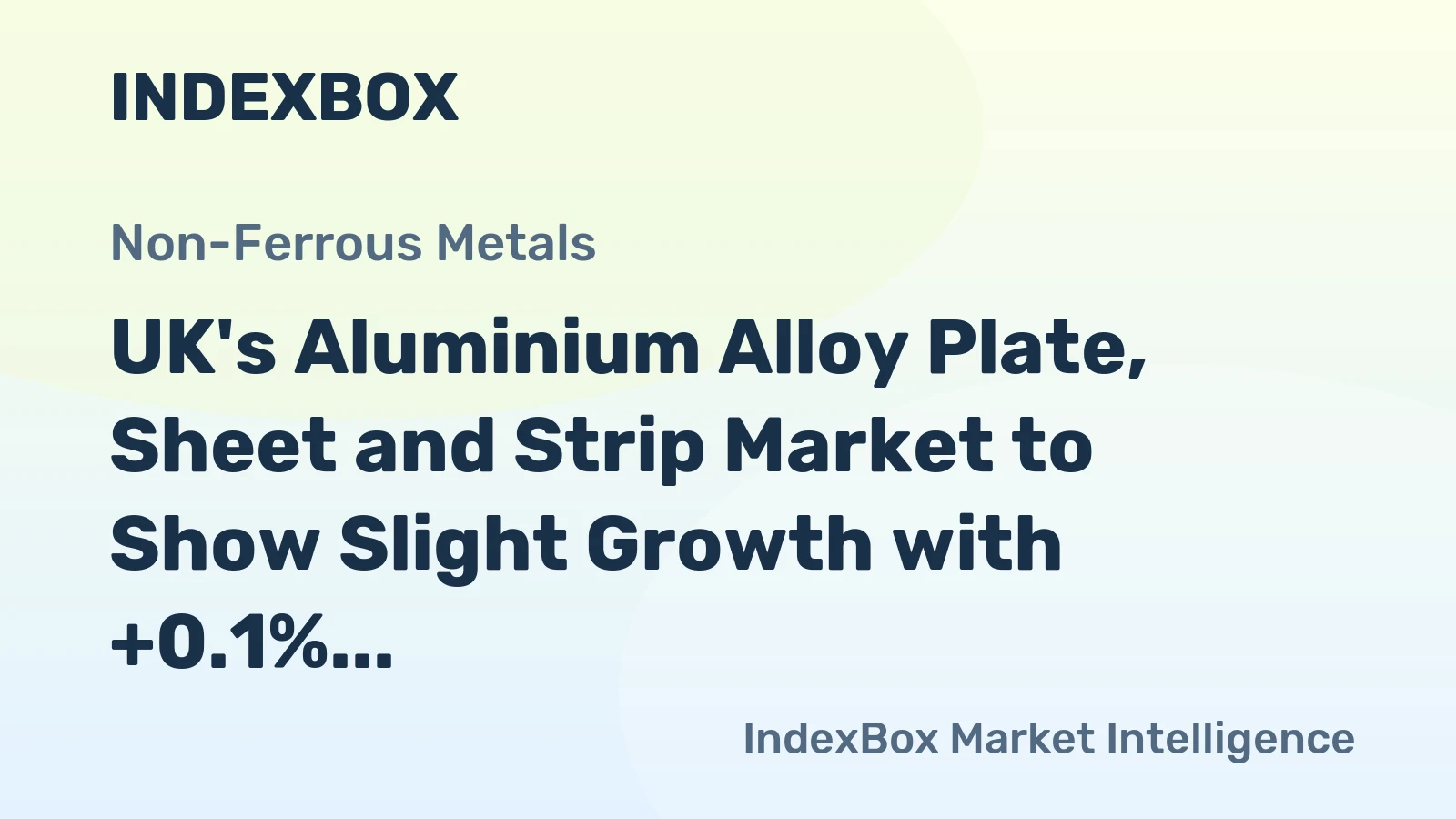 UK's Aluminium Alloy Plate, Sheet and Strip Market to Show Slight Growth with +0.1% CAGR over Next Decade