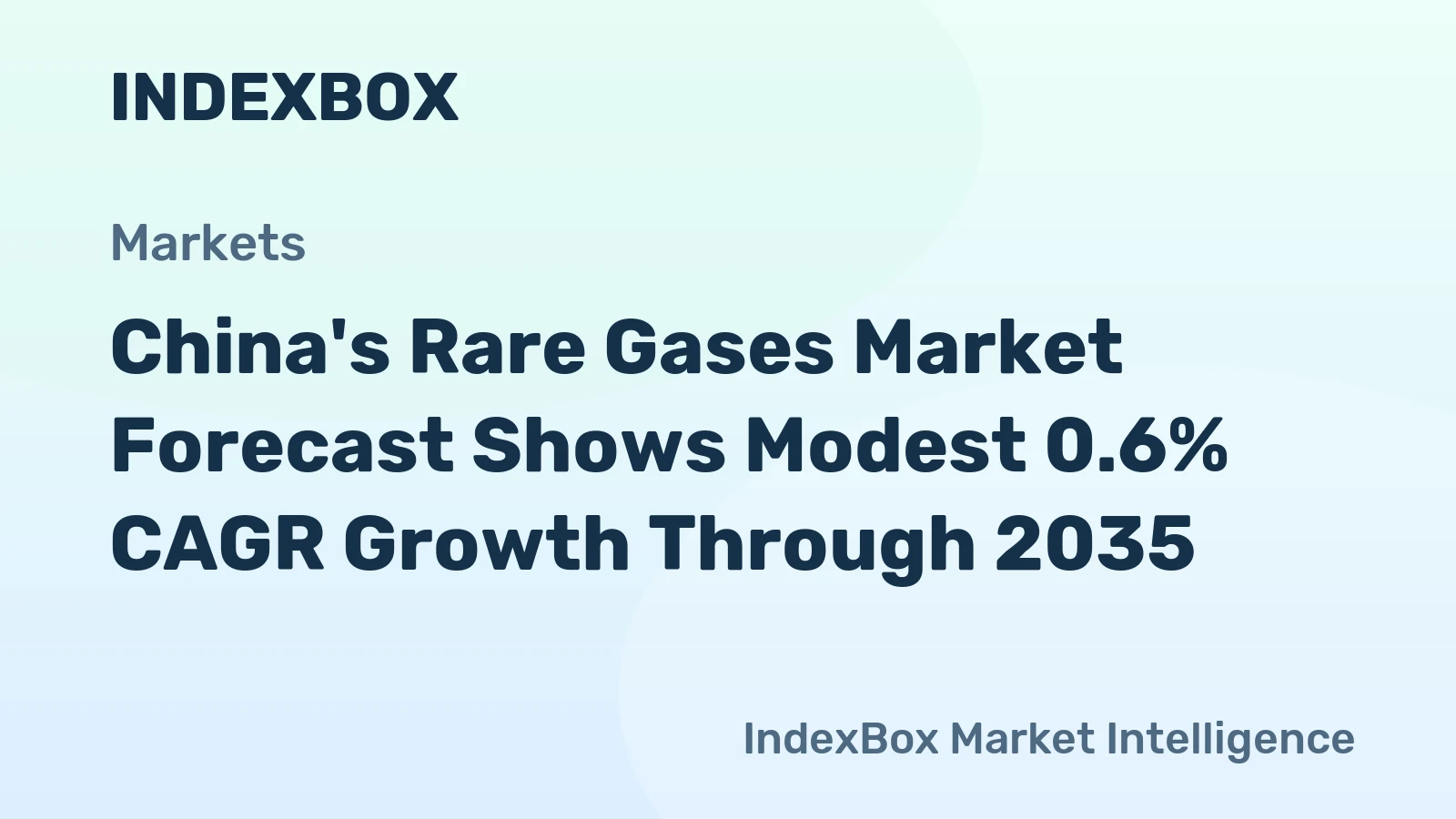 China's Rare Gases Market Forecast Shows Modest 0.6% CAGR Growth Through 2035