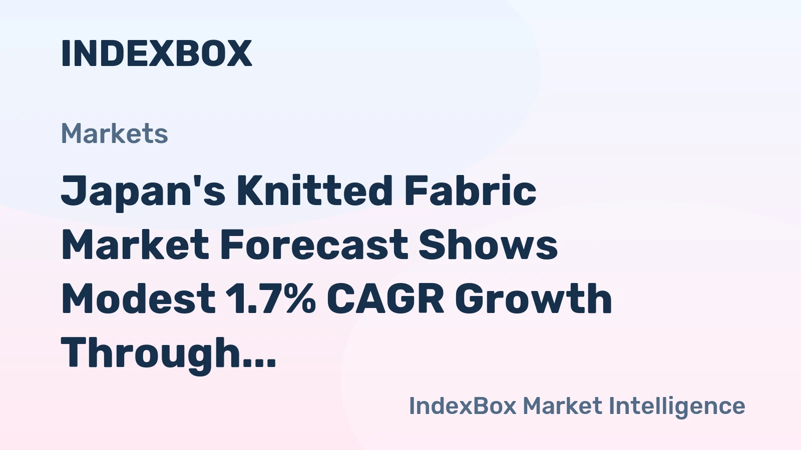 Japan's Knitted Fabric Market Forecast Shows Modest 1.7% CAGR Growth Through 2035