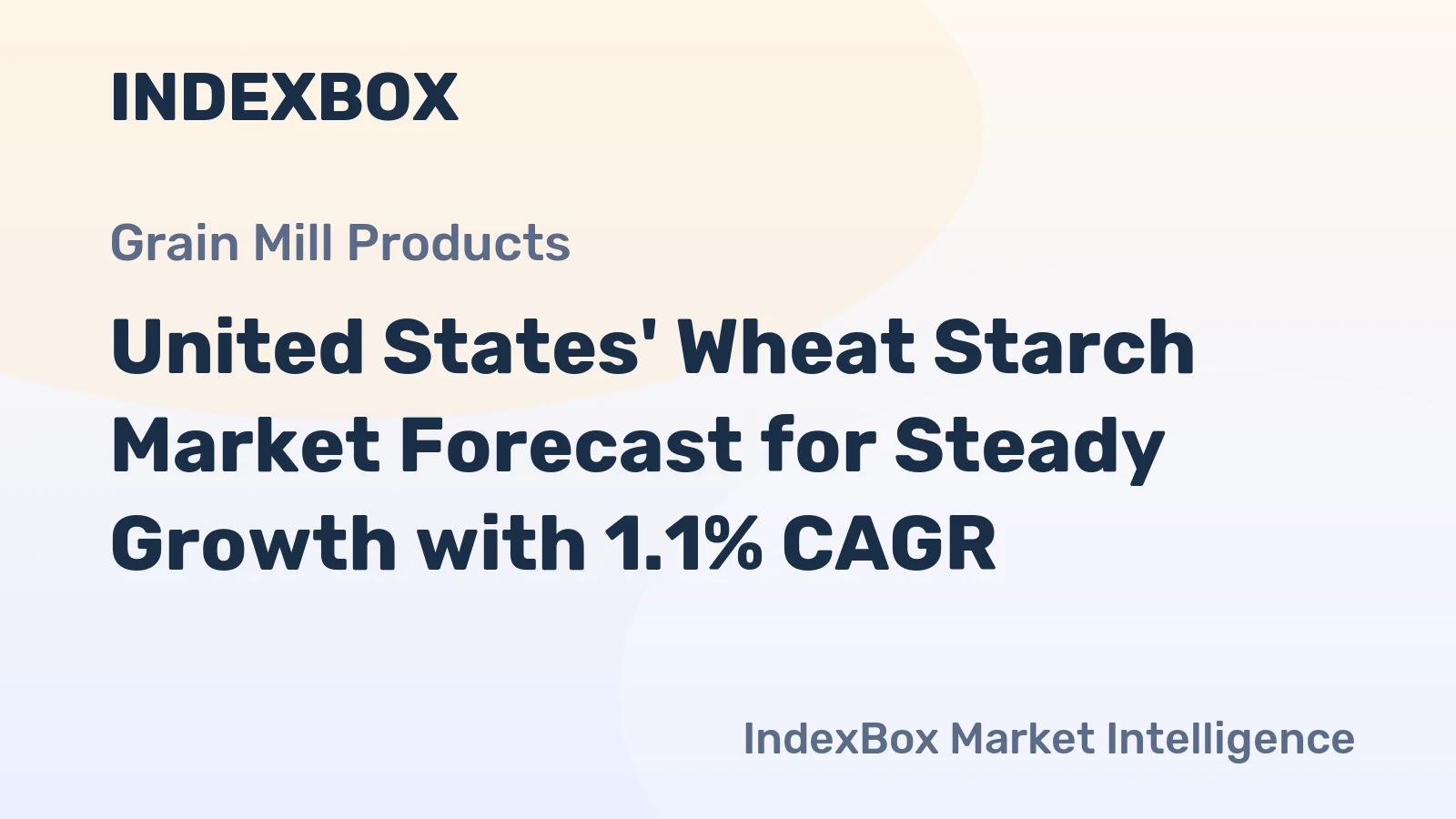 United States' Wheat Starch Market Forecast for Steady Growth with 1.1% CAGR