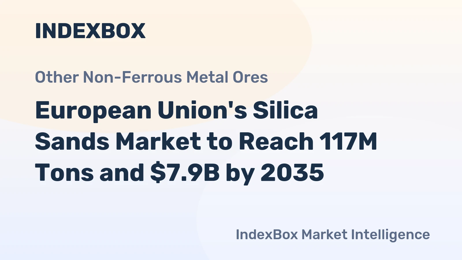 European Union's Silica Sands Market to Reach 117M Tons and $7.9B by 2035