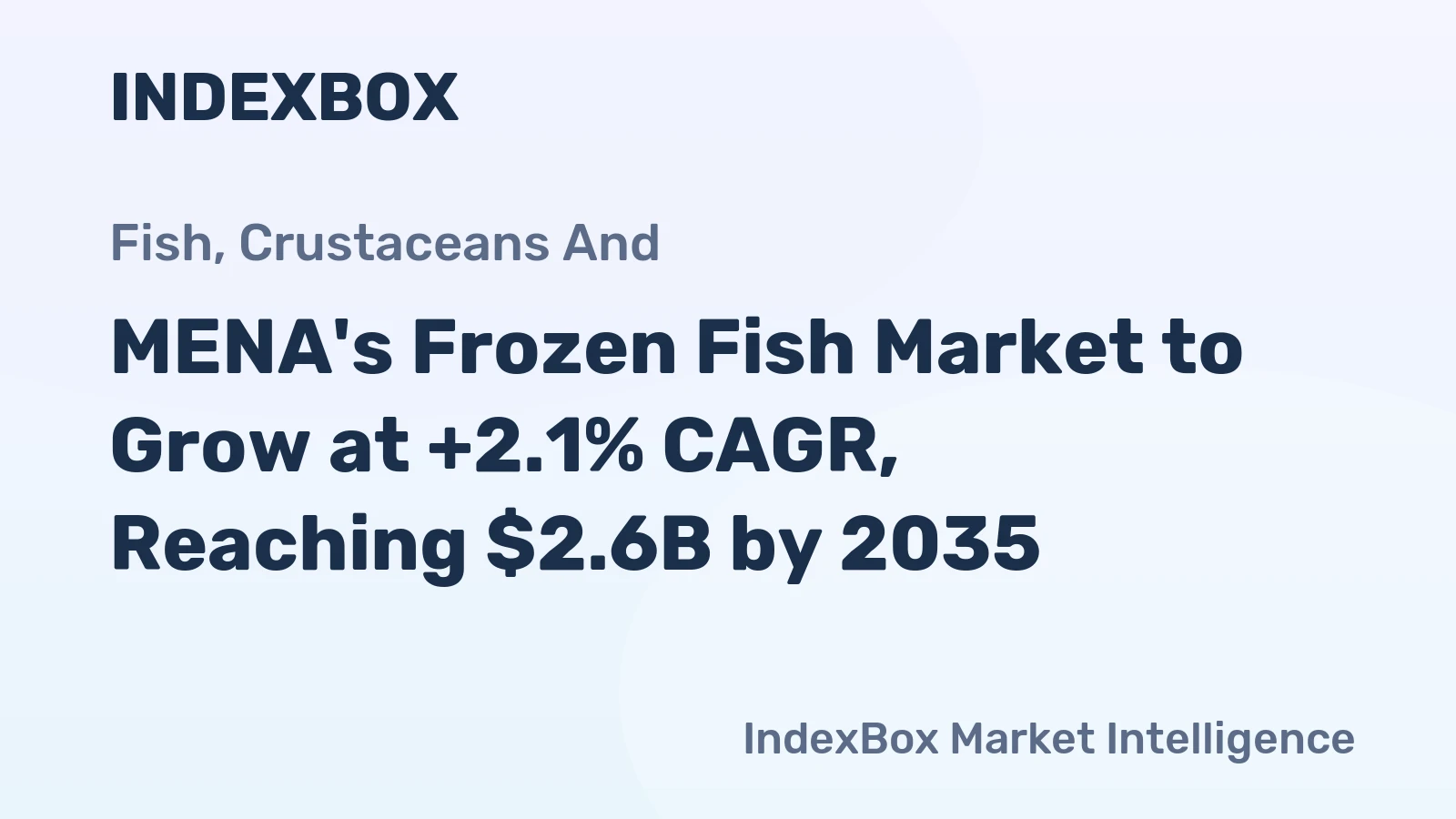 MENA's Frozen Fish Market to Grow at +2.1% CAGR, Reaching $2.6B by 2035