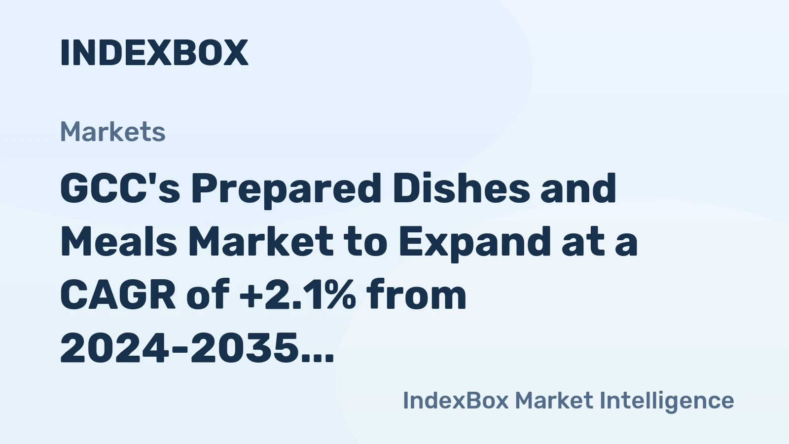 GCC's Prepared Dishes and Meals Market to Expand at a CAGR of +2.1% from 2024-2035, Reaching 432K Tons
