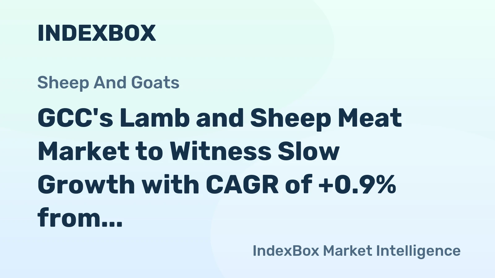 GCC's Lamb and Sheep Meat Market to Witness Slow Growth with CAGR of +0.9% from 2024 to 2035