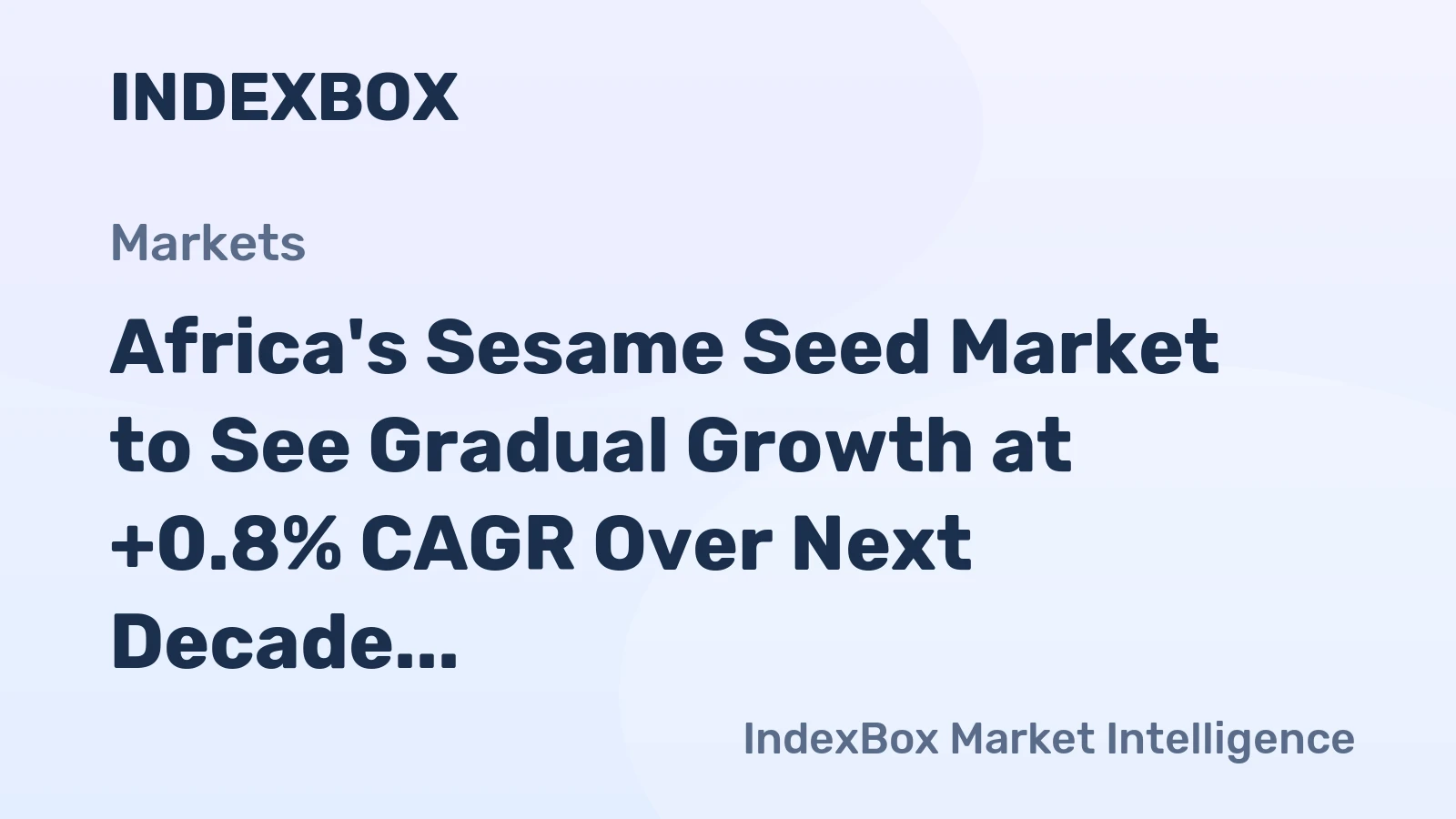 Africa's Sesame Seed Market to See Gradual Growth at +0.8% CAGR Over Next Decade