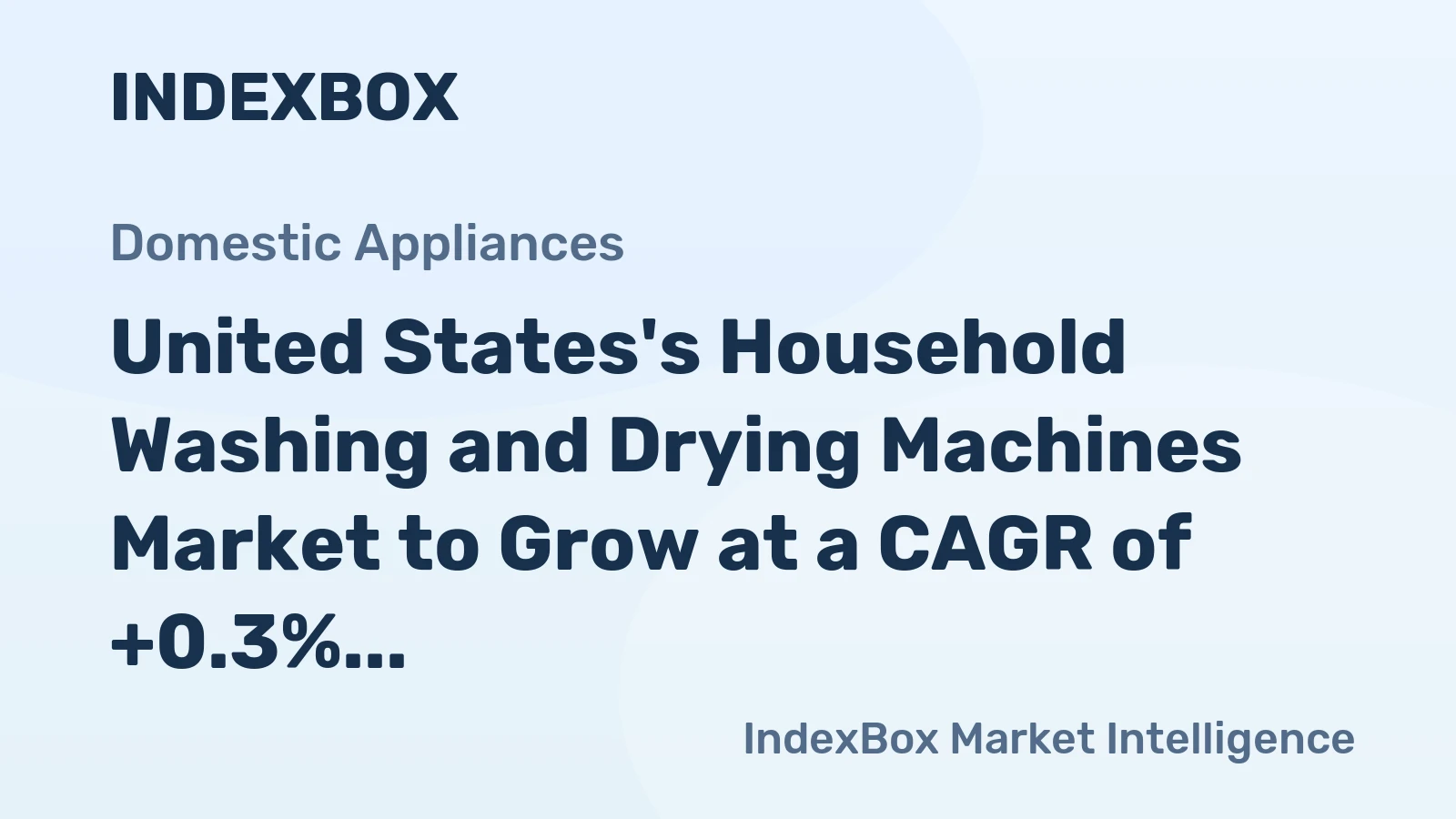 United States's Household Washing and Drying Machines Market to Grow at a CAGR of +0.3% by 2035