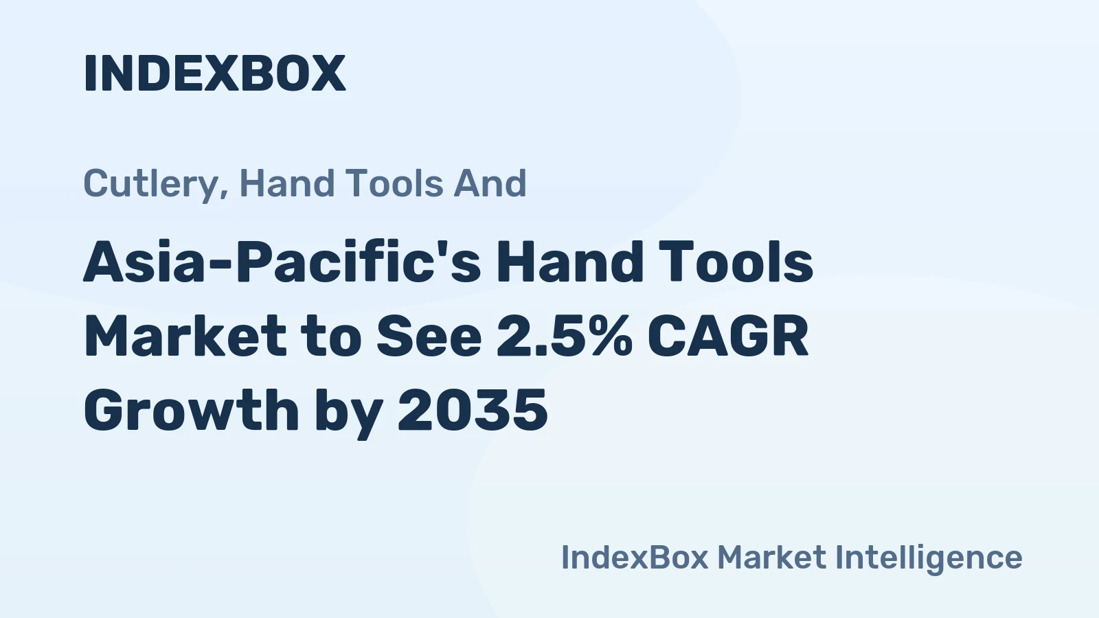 Asia-Pacific's Hand Tools Market to See 2.5% CAGR Growth by 2035