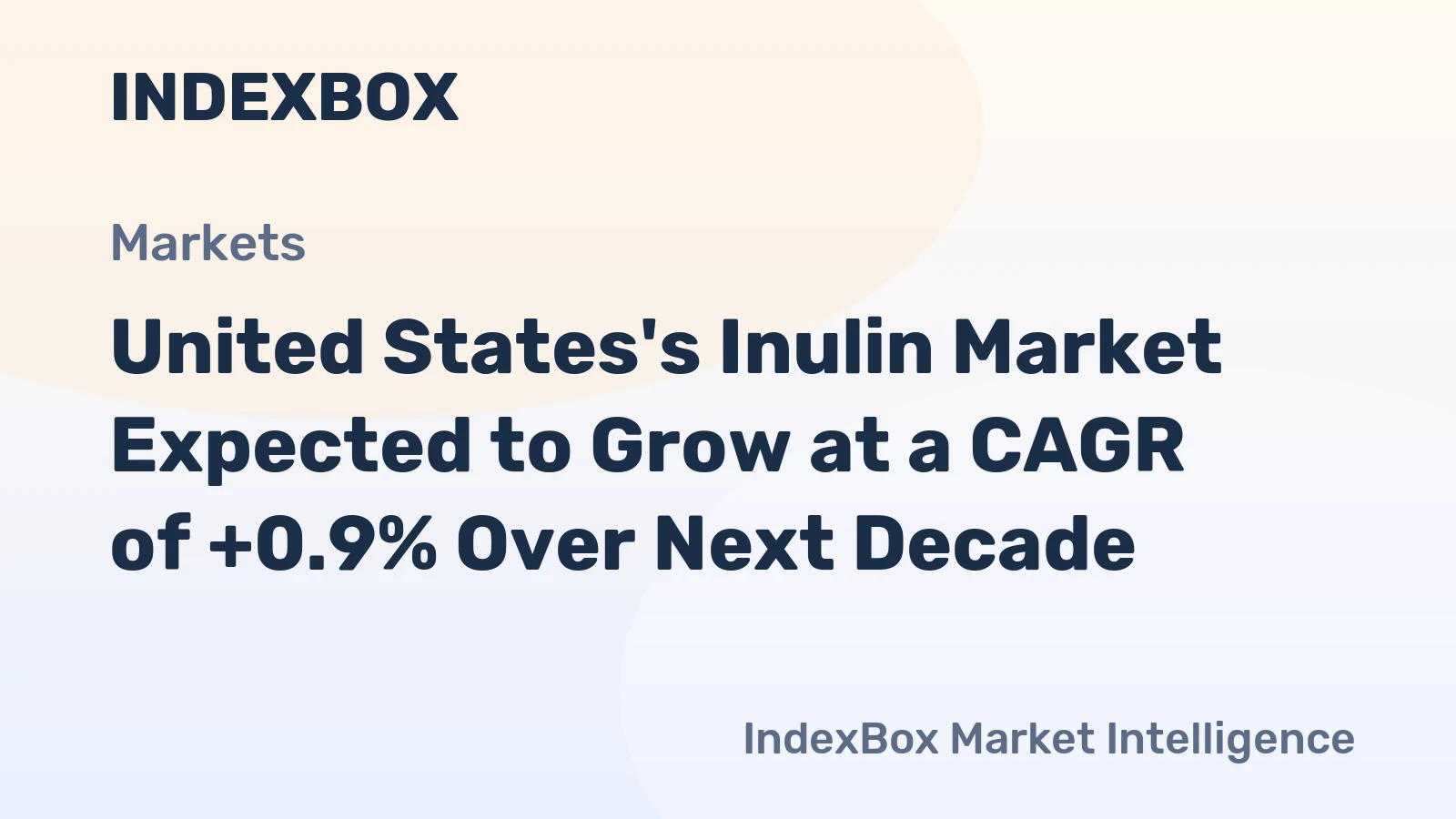 United States's Inulin Market Expected to Grow at a CAGR of +0.9% Over Next Decade