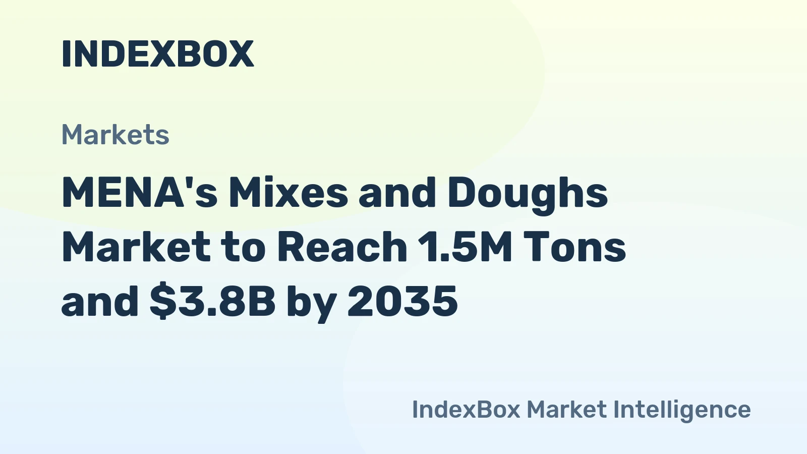 MENA's Mixes and Doughs Market to Reach 1.5M Tons and $3.8B by 2035