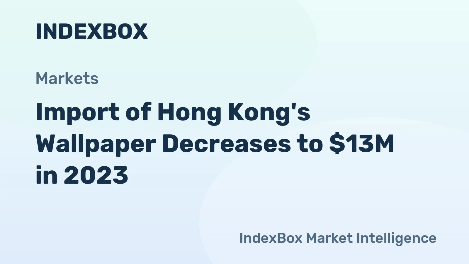 Import of Hong Kong's Wallpaper Decreases to $13M in 2023