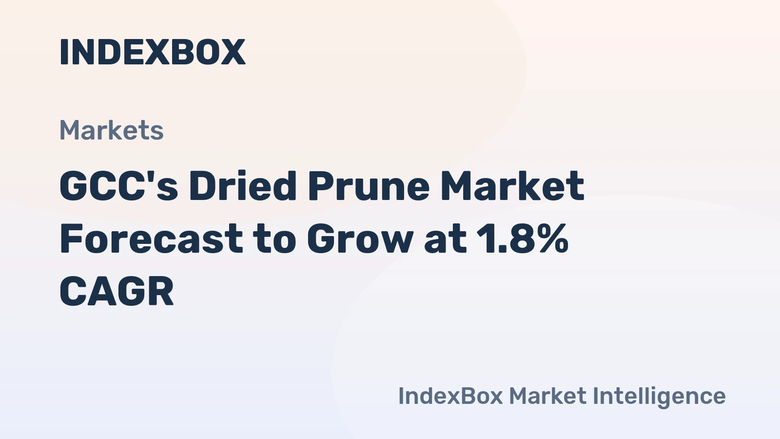 GCC's Dried Prune Market Forecast to Grow at 1.8% CAGR