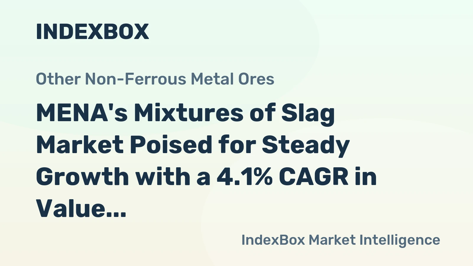 MENA's Mixtures of Slag Market Poised for Steady Growth with a 4.1% CAGR in Value