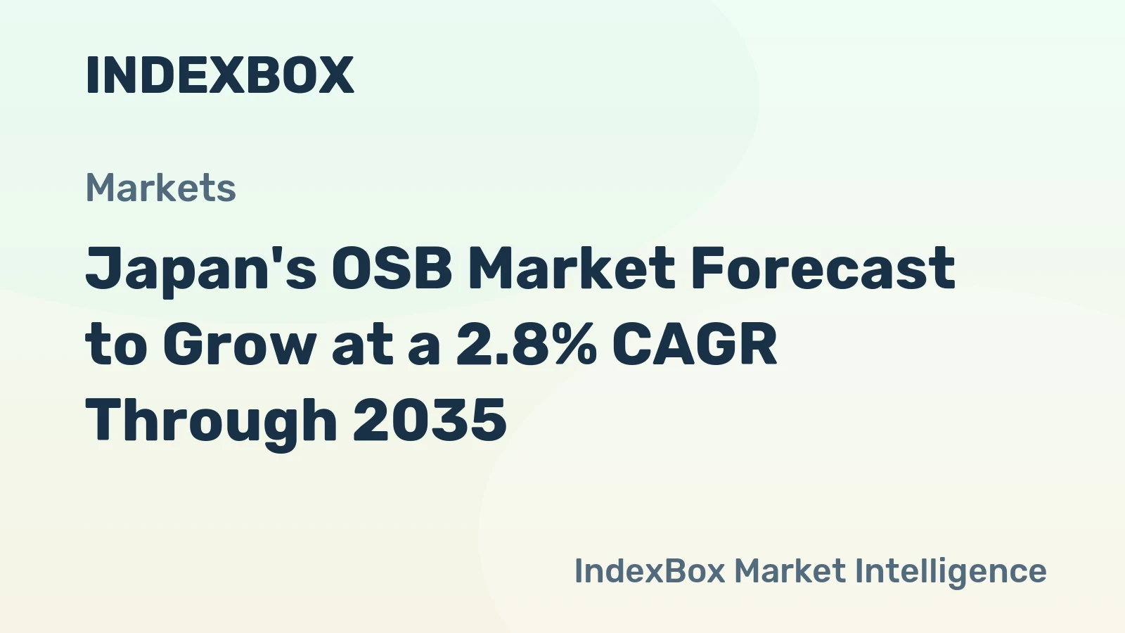Japan's OSB Market Forecast to Grow at a 2.8% CAGR Through 2035