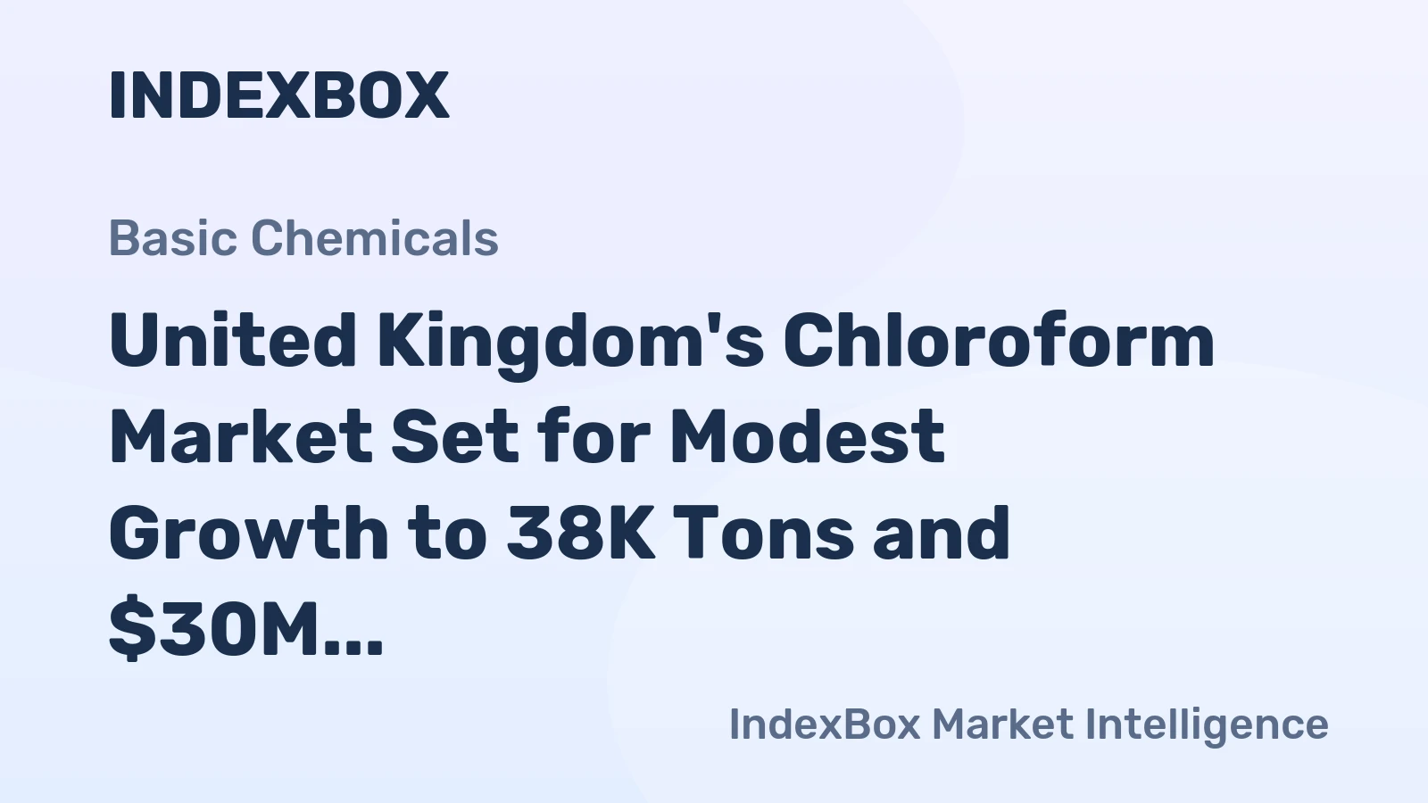 United Kingdom's Chloroform Market Set for Modest Growth to 38K Tons and $30M