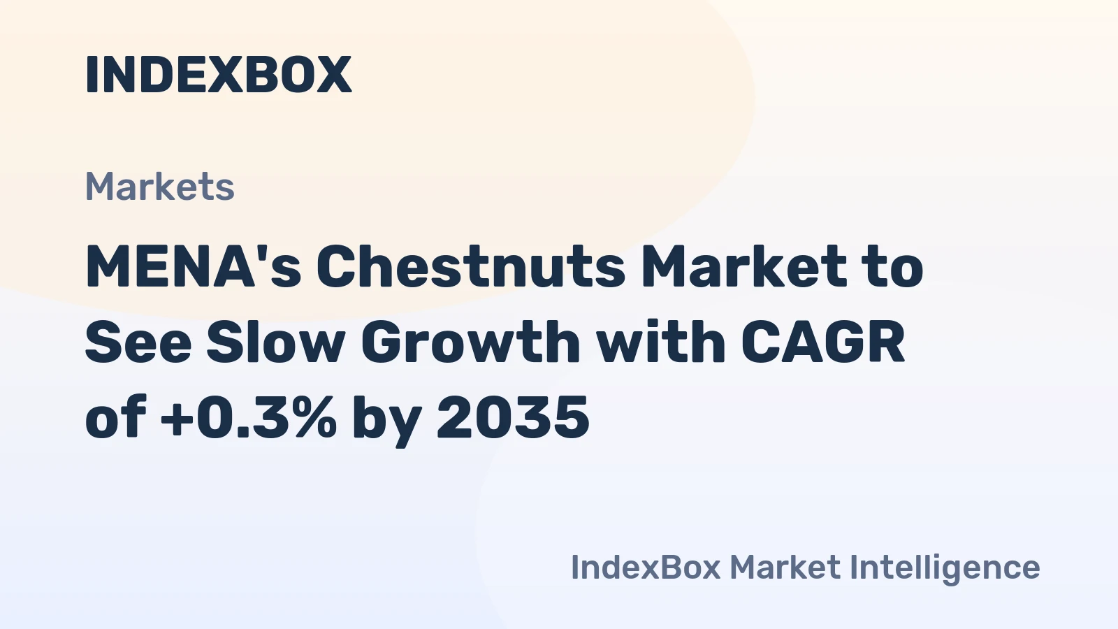 MENA's Chestnuts Market to See Slow Growth with CAGR of +0.3% by 2035