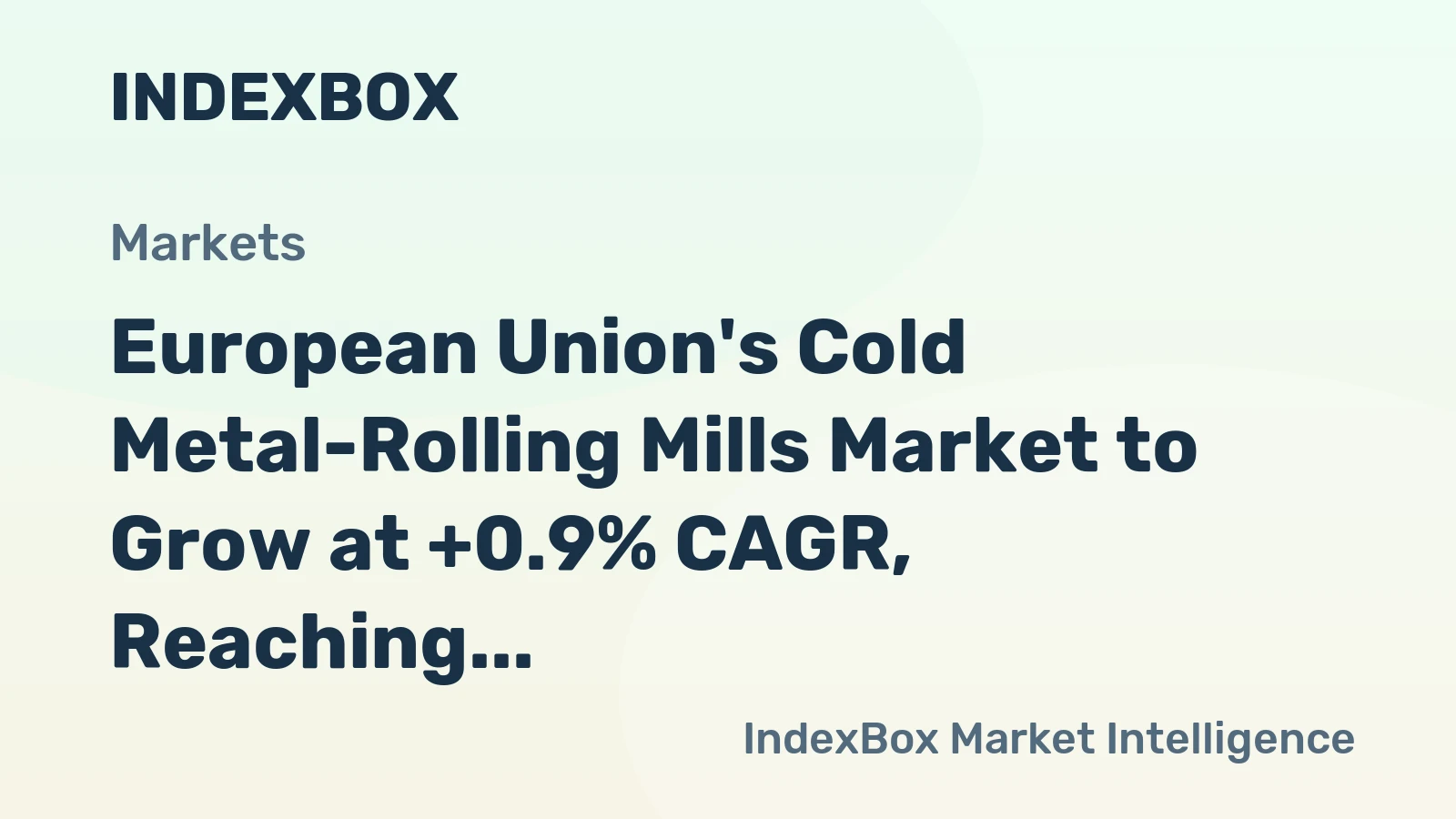 European Union's Cold Metal-Rolling Mills Market to Grow at +0.9% CAGR, Reaching 3.9K Units by 2035