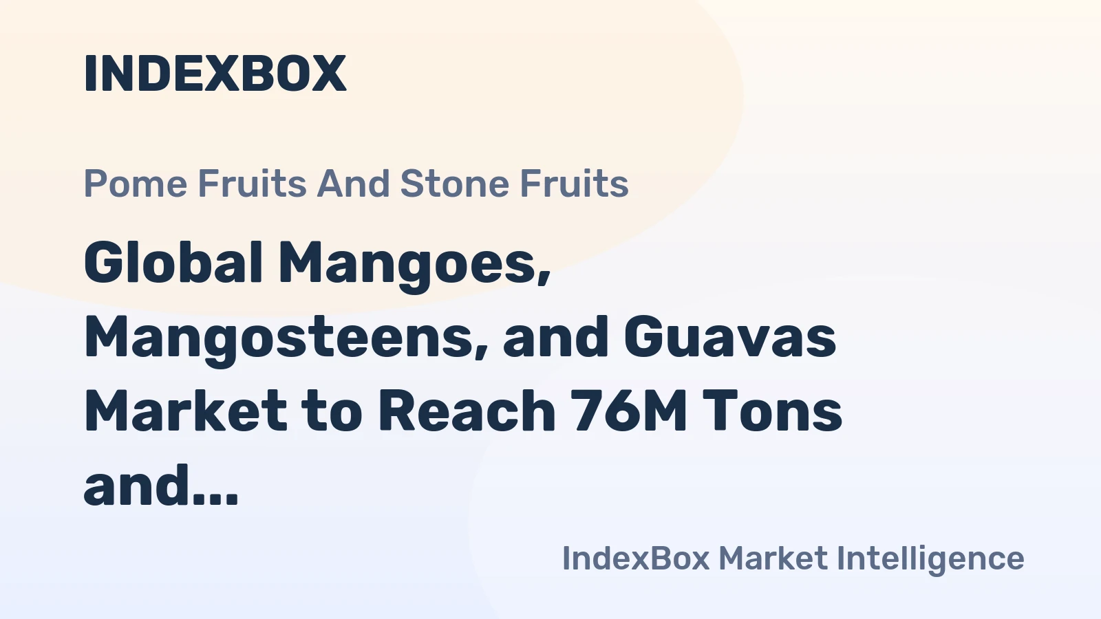 Global Mangoes, Mangosteens, and Guavas Market to Reach 76M Tons and $127B by 2035
