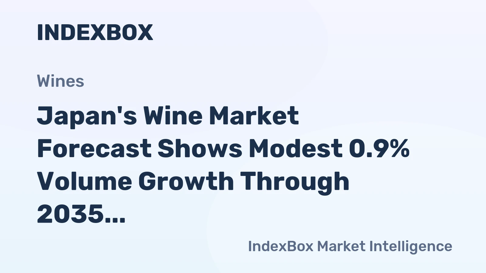 Japan's Wine Market Forecast Shows Modest 0.9% Volume Growth Through 2035
