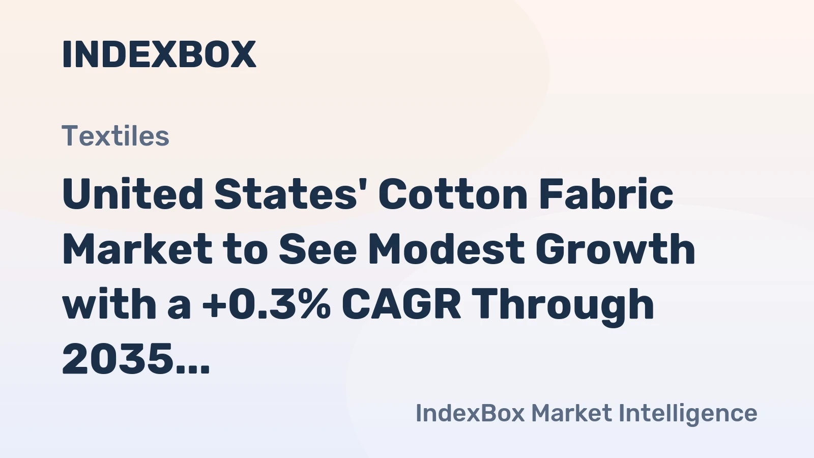 United States' Cotton Fabric Market to See Modest Growth with a +0.3% CAGR Through 2035