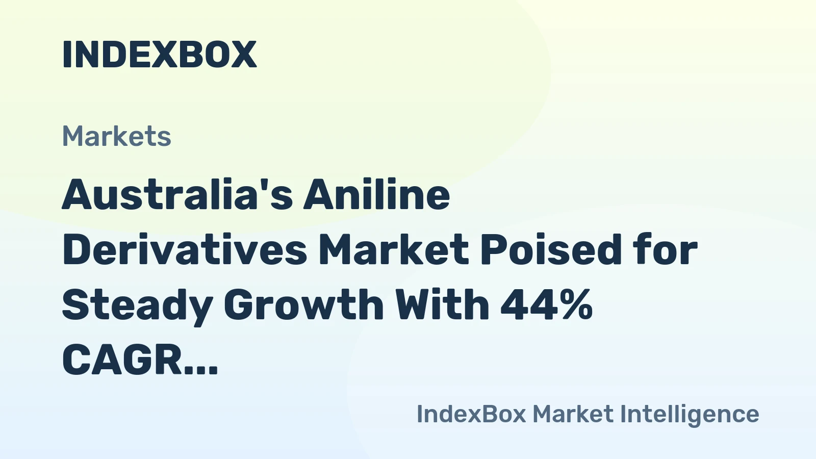 Australia's Aniline Derivatives Market Poised for Steady Growth With 44% CAGR in Value Through 2035