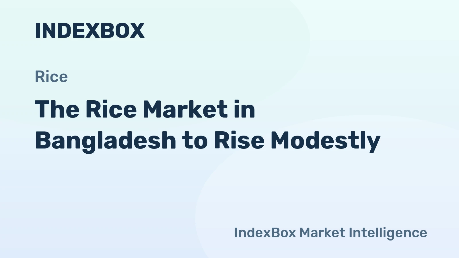 The Rice Market in Bangladesh to Rise Modestly