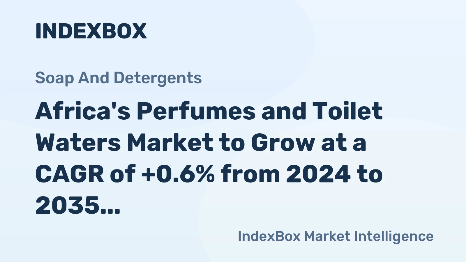 Africa's Perfumes and Toilet Waters Market to Grow at a CAGR of +0.6% from 2024 to 2035, reaching $1.5B by 2035