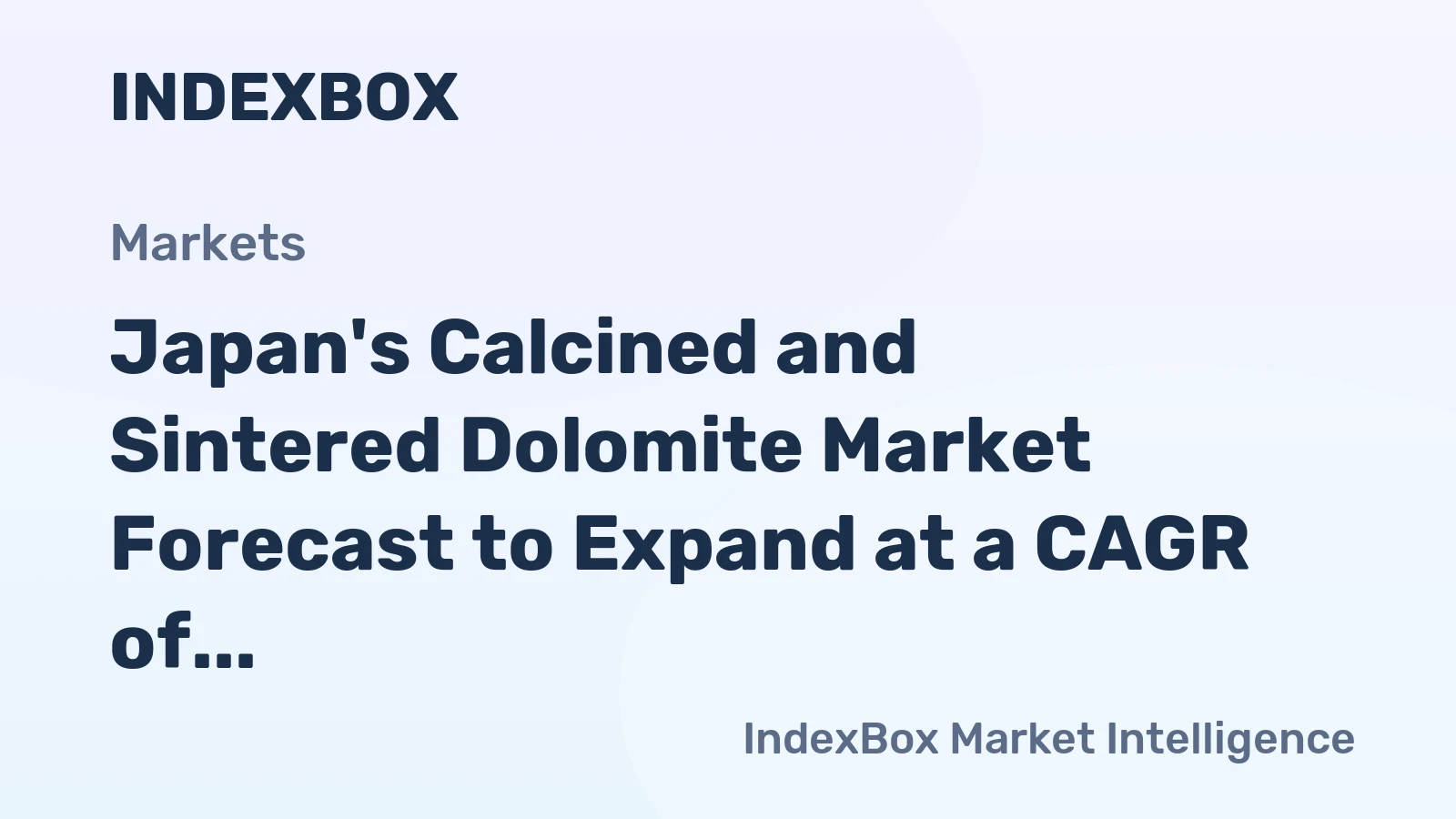 Japan's Calcined and Sintered Dolomite Market Forecast to Expand at a CAGR of +0.8% Through 2035