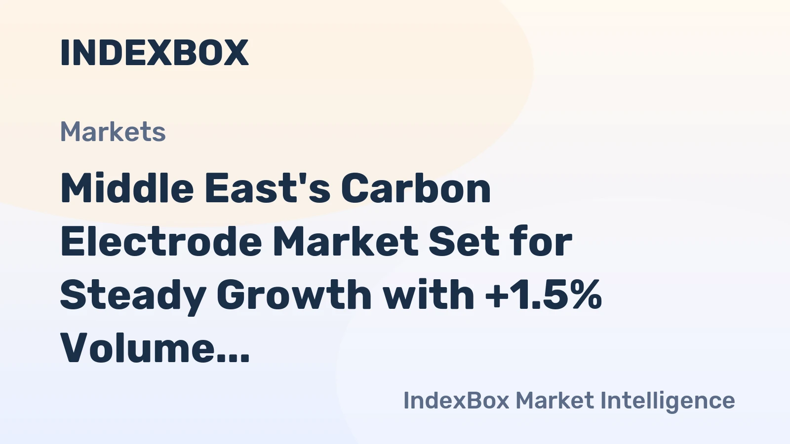 Middle East's Carbon Electrode Market Set for Steady Growth with +1.5% Volume CAGR Through 2035