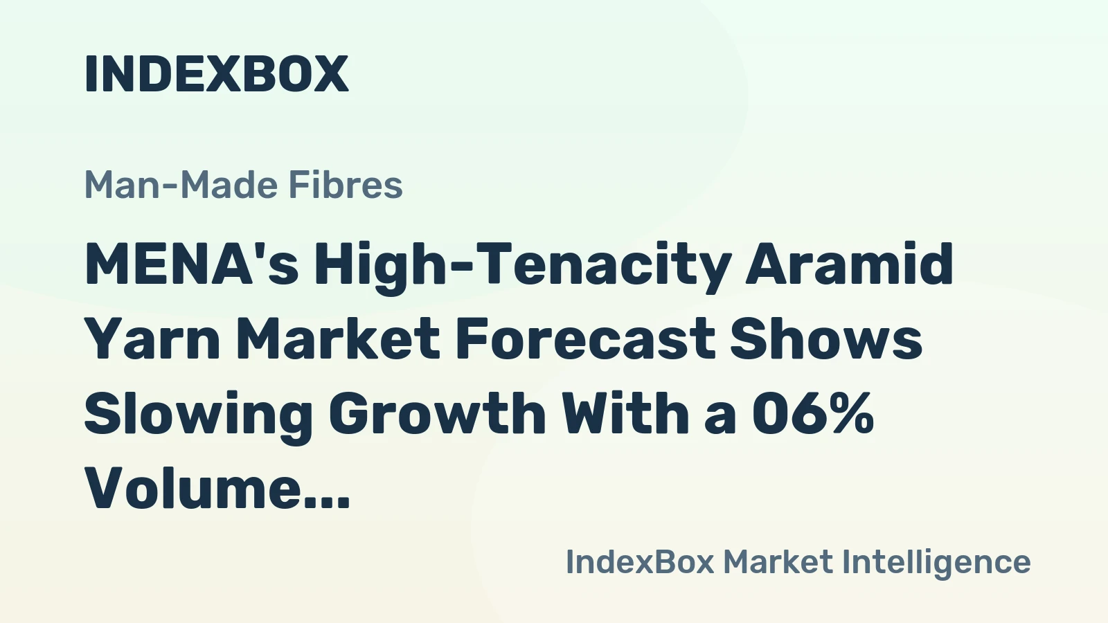 MENA's High-Tenacity Aramid Yarn Market Forecast Shows Slowing Growth With a 06% Volume CAGR