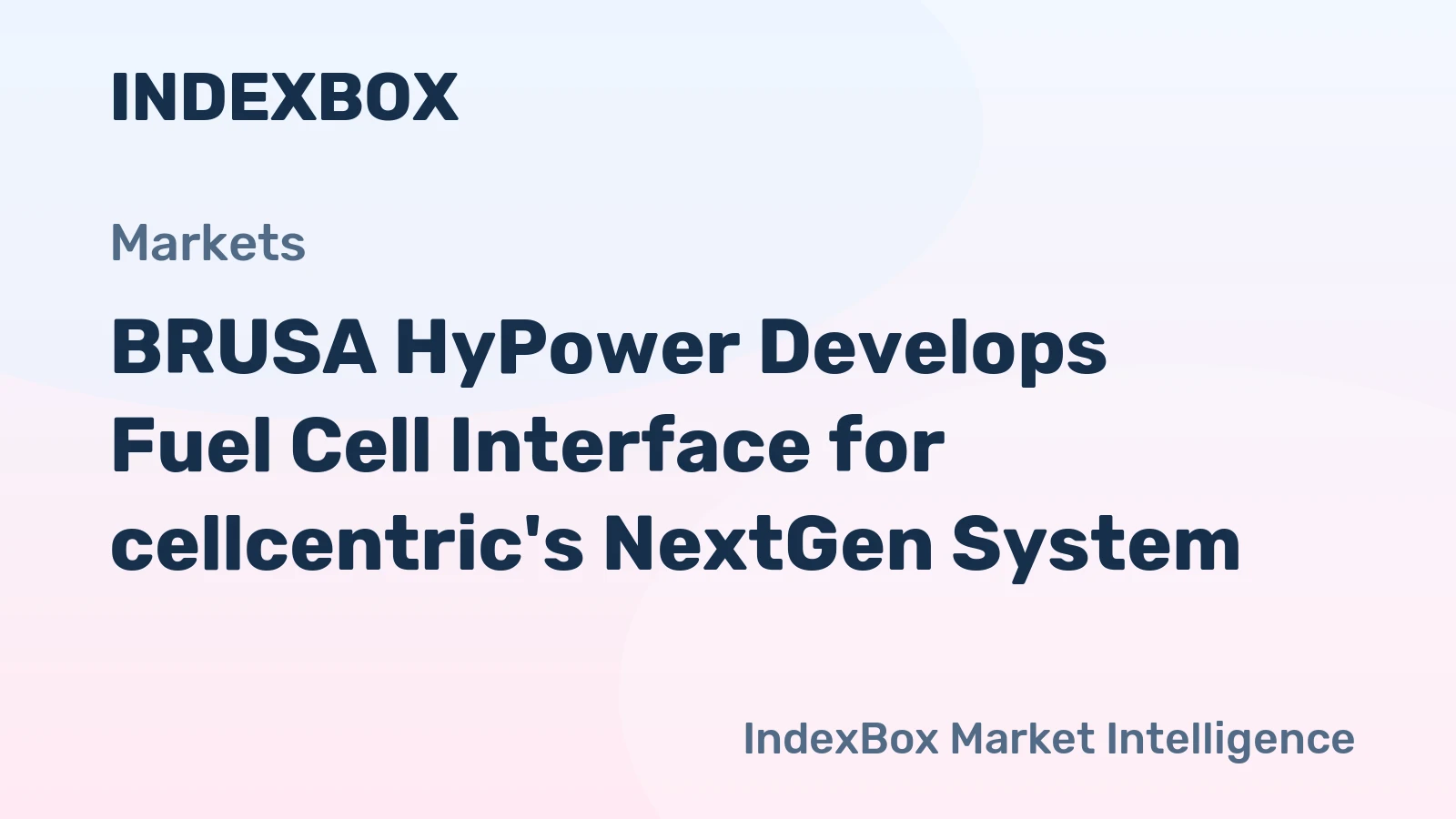 BRUSA HyPower Develops Fuel Cell Interface for cellcentric's NextGen System