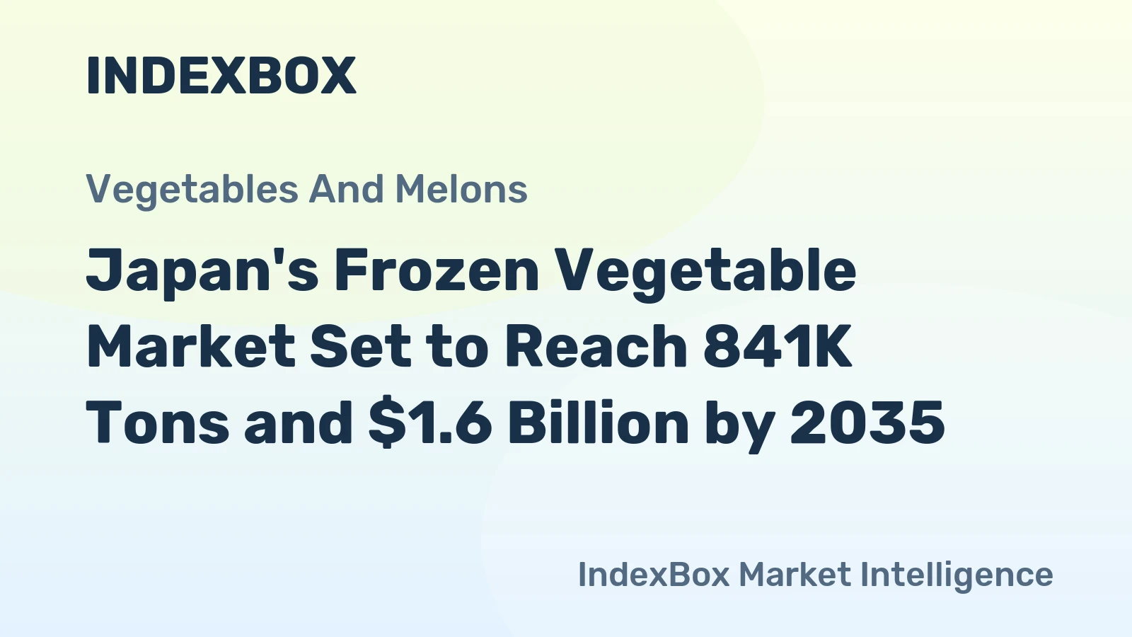 Japan's Frozen Vegetable Market Set to Reach 841K Tons and $1.6 Billion by 2035