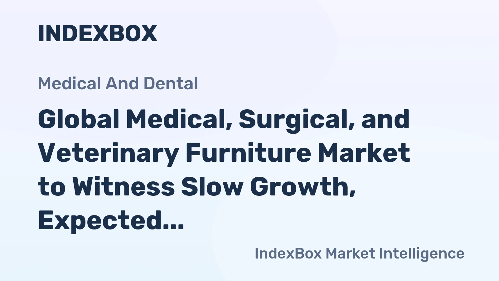Global Medical, Surgical, and Veterinary Furniture Market to Witness Slow Growth, Expected to Reach 1B Units by 2035