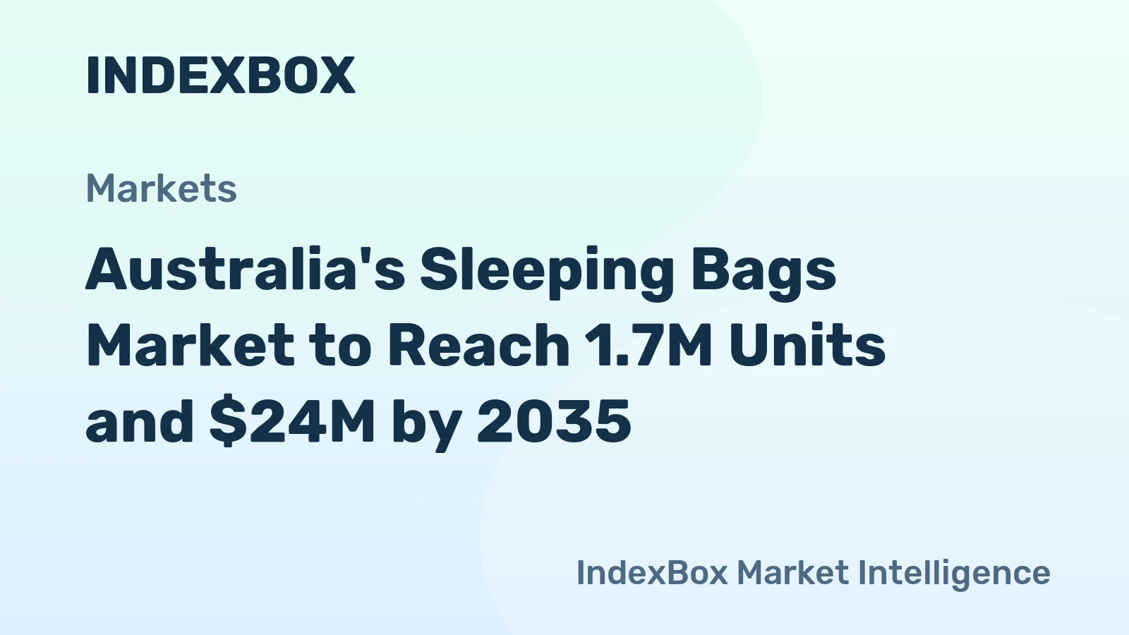 Australia's Sleeping Bags Market to Reach 1.7M Units and $24M by 2035