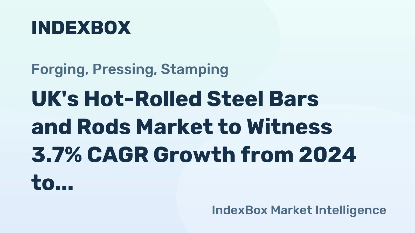 UK's Hot-Rolled Steel Bars and Rods Market to Witness 3.7% CAGR Growth from 2024 to 2035