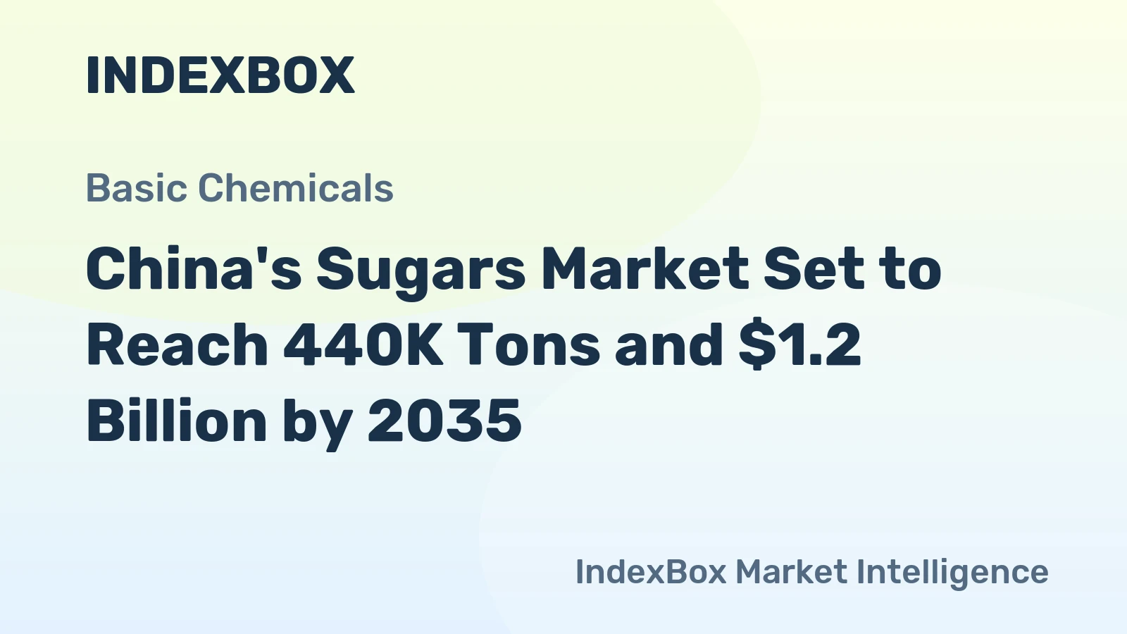 China's Sugars Market Set to Reach 440K Tons and $1.2 Billion by 2035