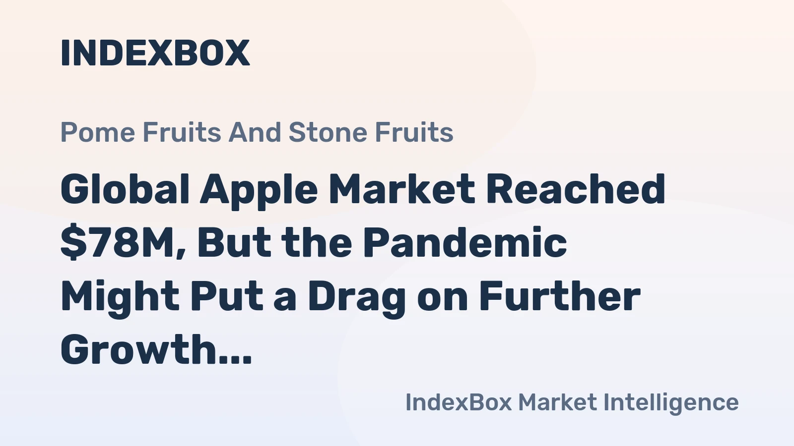 Global Apple Market Reached $78M, But the Pandemic Might Put a Drag on Further Growth