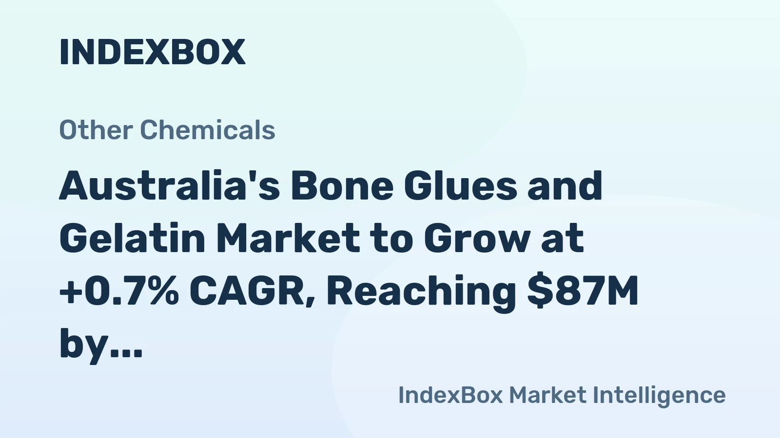 Australia's Bone Glues and Gelatin Market to Grow at +0.7% CAGR, Reaching $87M by 2035
