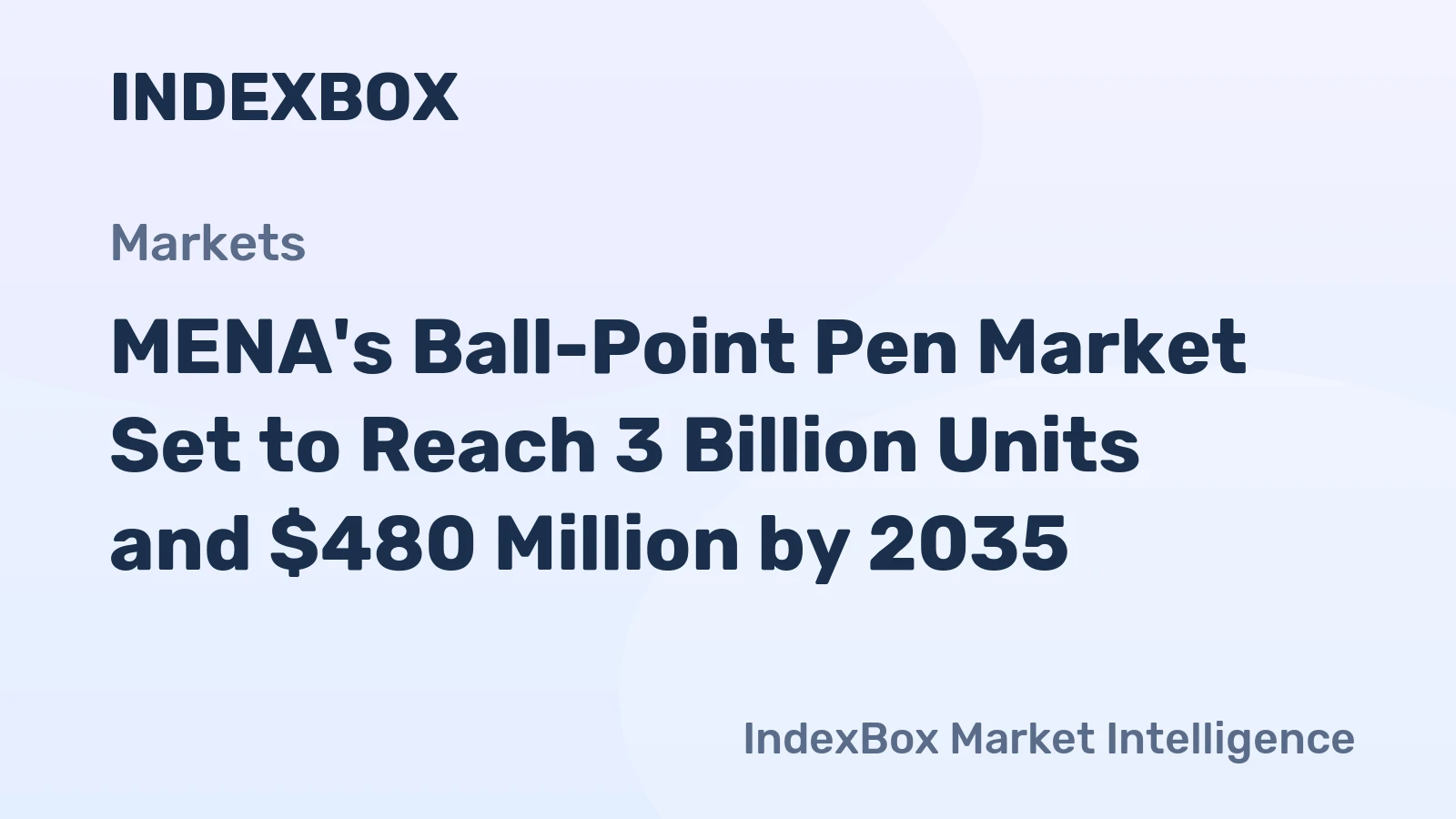 MENA's Ball-Point Pen Market Set to Reach 3 Billion Units and $480 Million by 2035