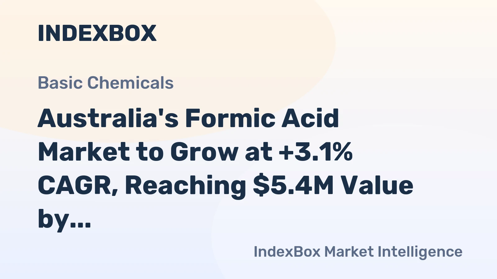 Australia's Formic Acid Market to Grow at +3.1% CAGR, Reaching $5.4M Value by 2035