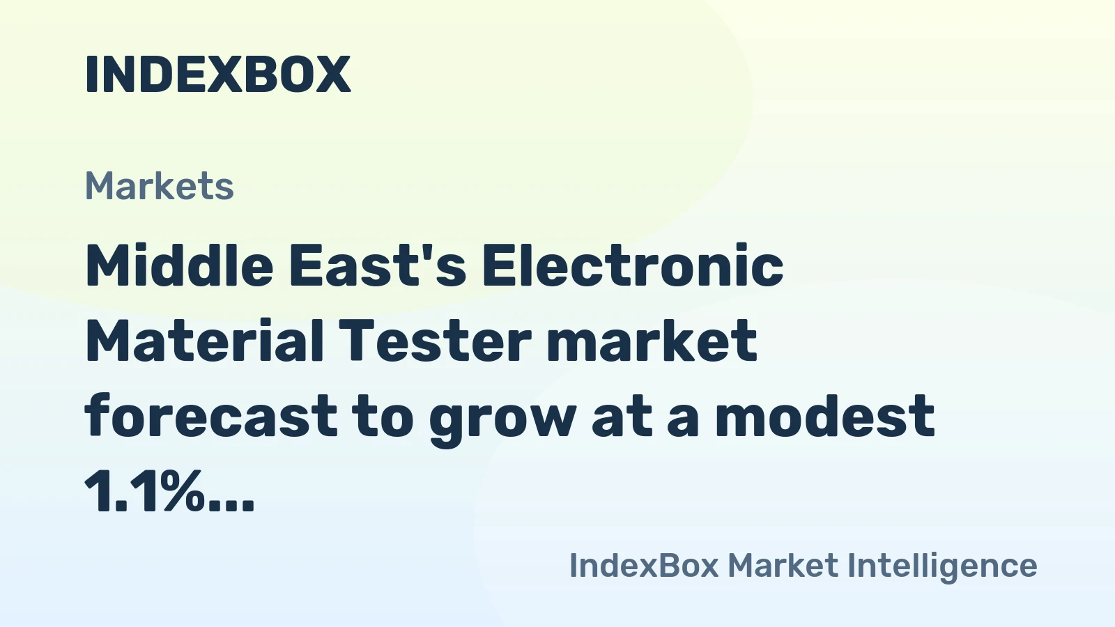 Middle East's Electronic Material Tester market forecast to grow at a modest 1.1% CAGR through 2035, driven by rising regional demand.