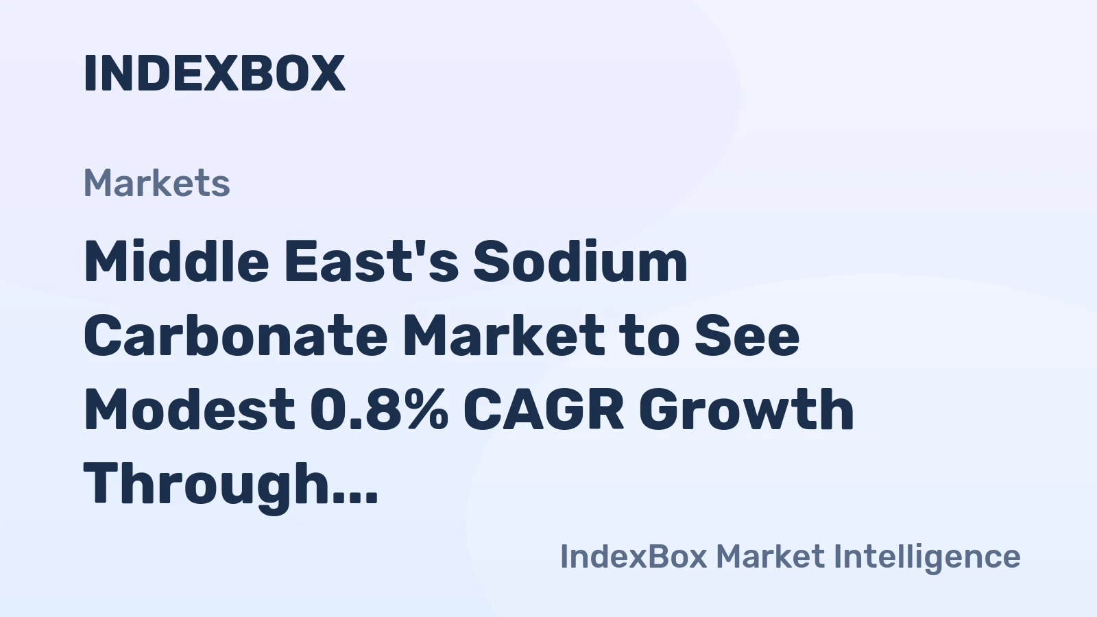Middle East's Sodium Carbonate Market to See Modest 0.8% CAGR Growth Through 2035