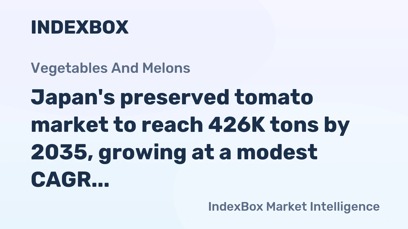 Japan's preserved tomato market to reach 426K tons by 2035, growing at a modest CAGR of +0.1%.