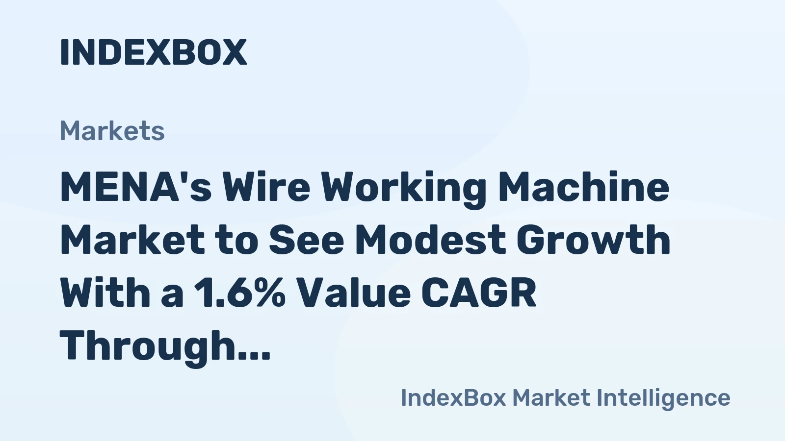 MENA's Wire Working Machine Market to See Modest Growth With a 1.6% Value CAGR Through 2035