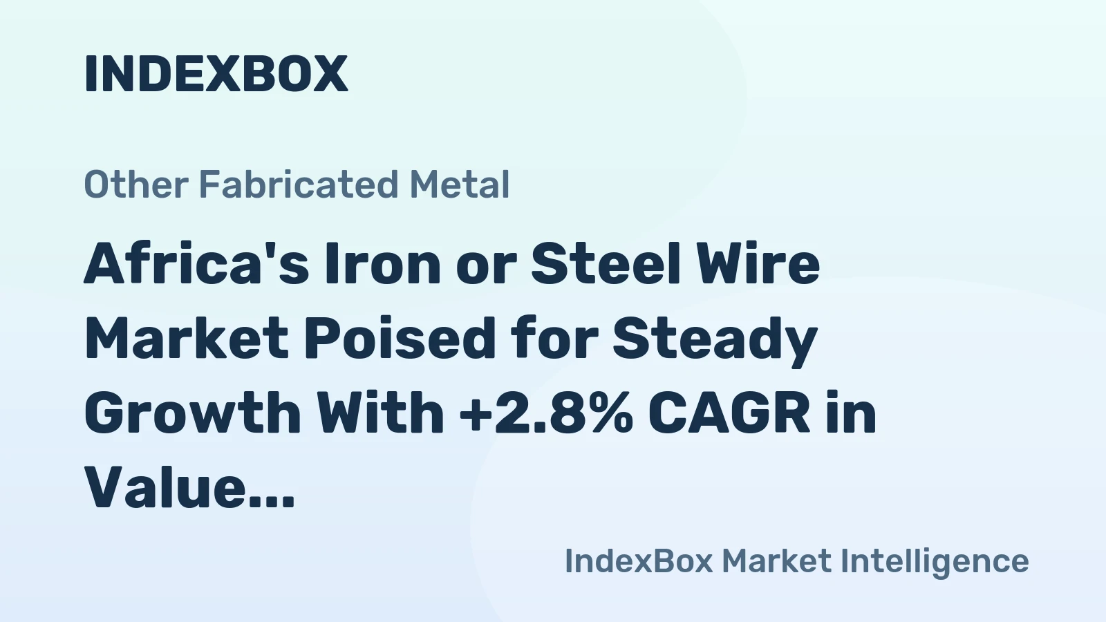 Africa's Iron or Steel Wire Market Poised for Steady Growth With +2.8% CAGR in Value Through 2035