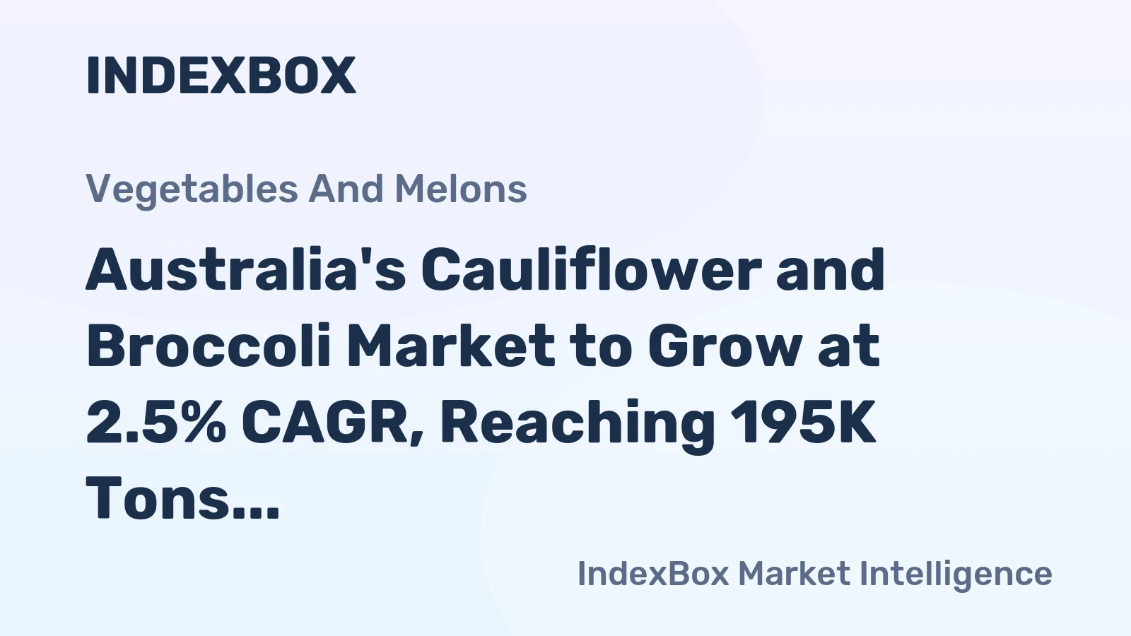 Australia's Cauliflower and Broccoli Market to Grow at 2.5% CAGR, Reaching 195K Tons by 2035