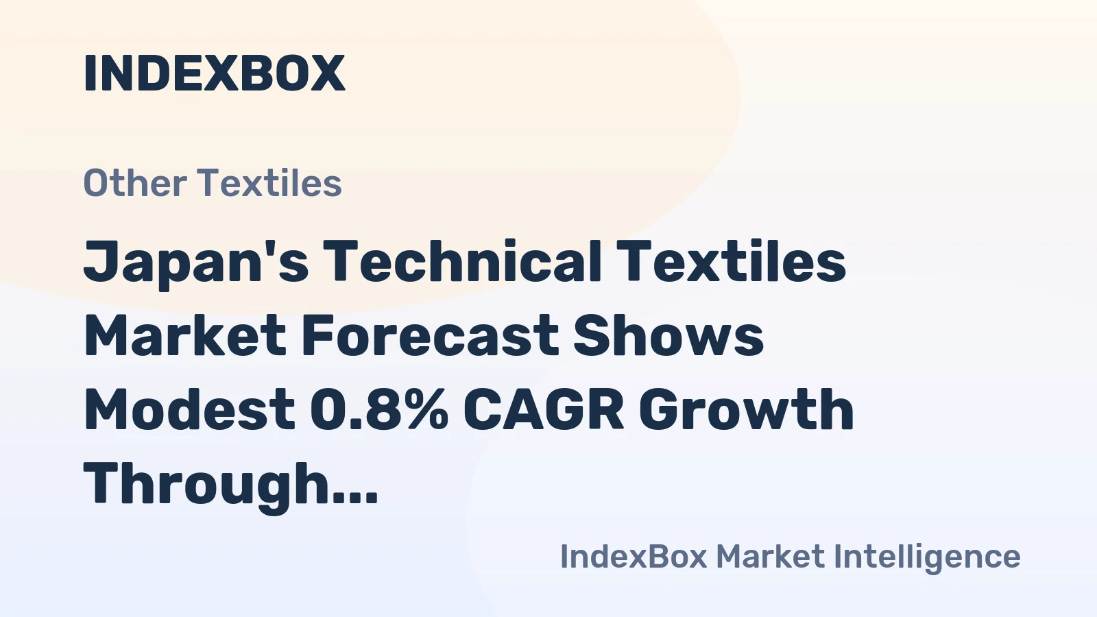 Japan's Technical Textiles Market Forecast Shows Modest 0.8% CAGR Growth Through 2035