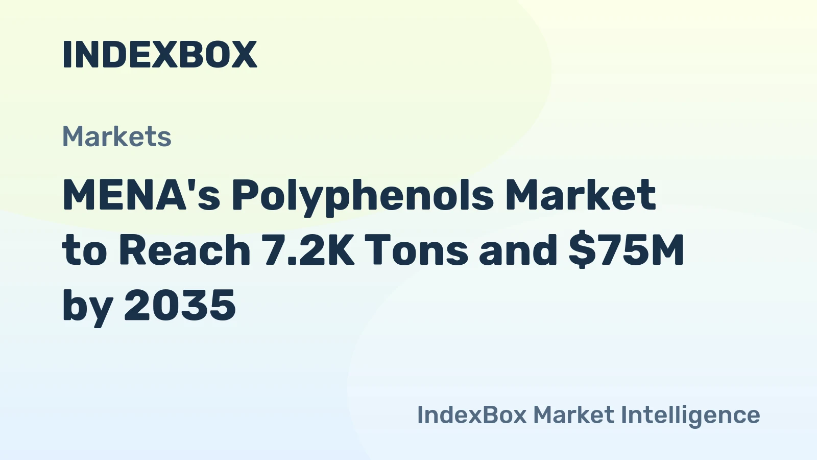 MENA's Polyphenols Market to Reach 7.2K Tons and $75M by 2035