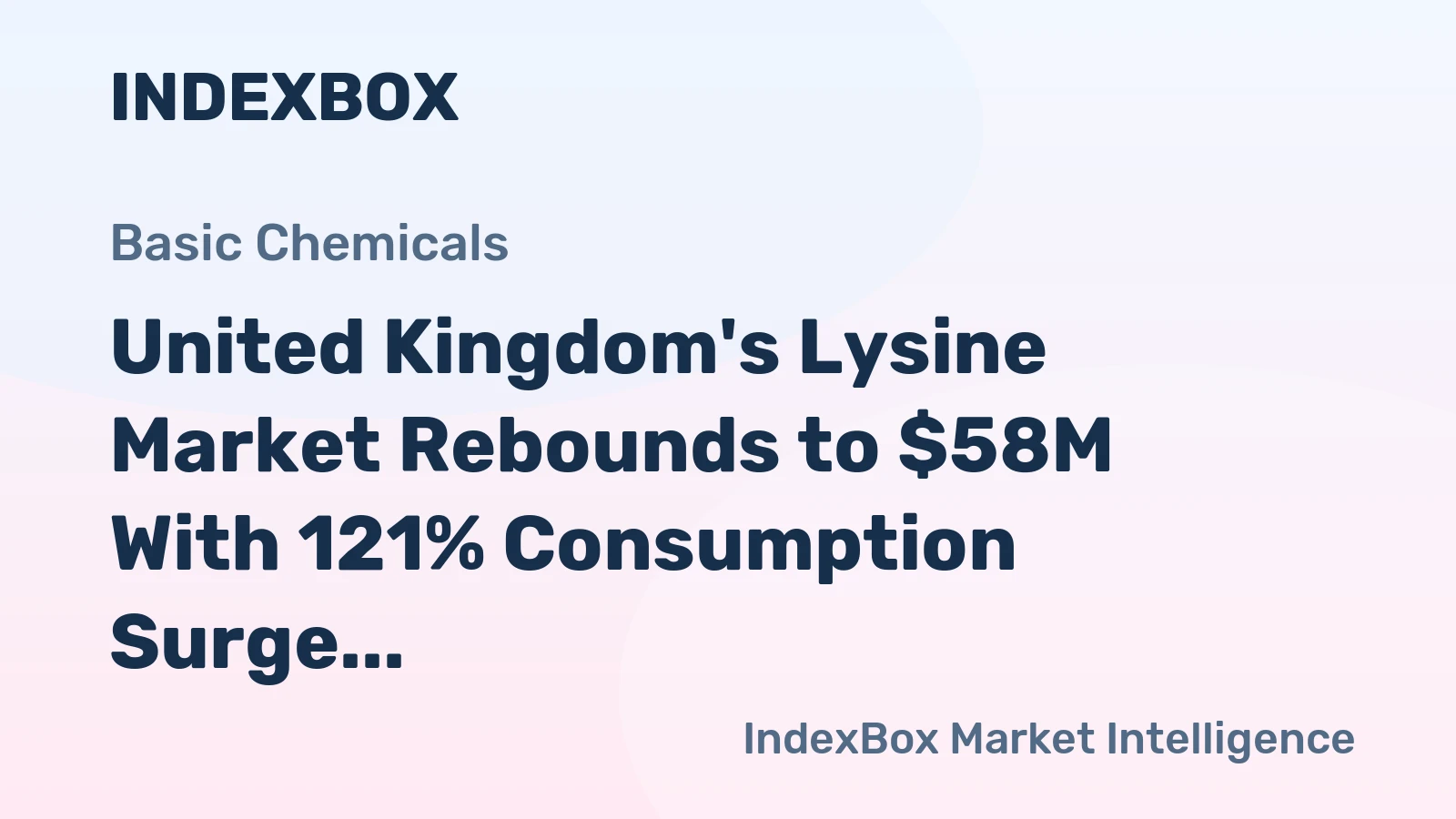 United Kingdom's Lysine Market Rebounds to $58M With 121% Consumption Surge