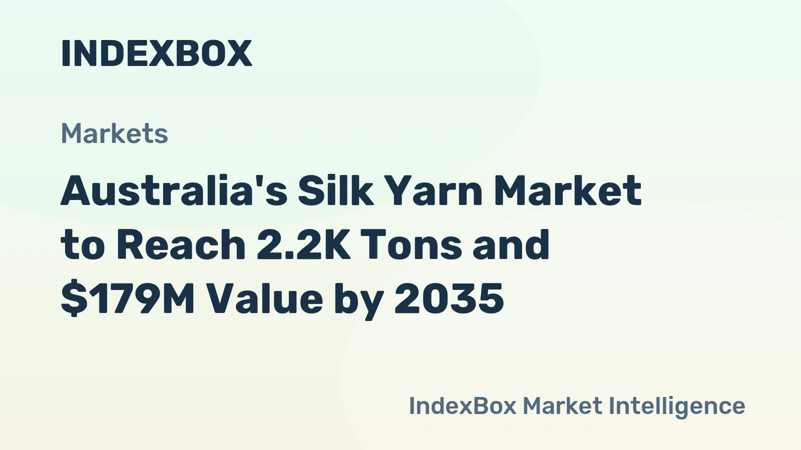 Australia's Silk Yarn Market to Reach 2.2K Tons and $179M Value by 2035
